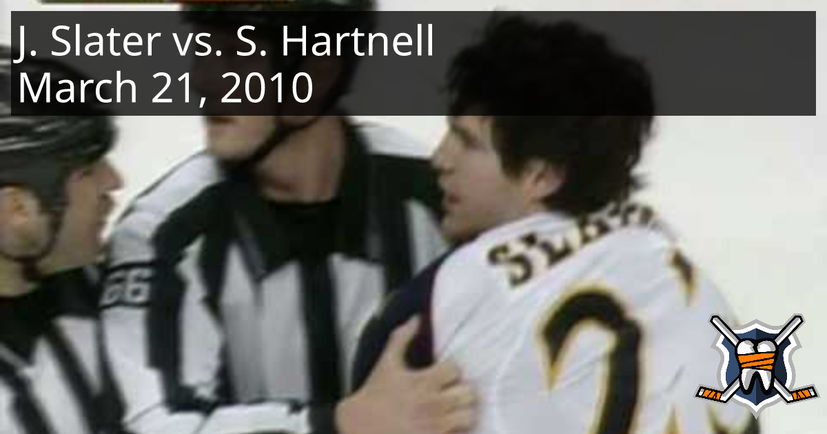 Jim Slater vs. Scott Hartnell, March 21, 2010 - Atlanta Thrashers vs ...