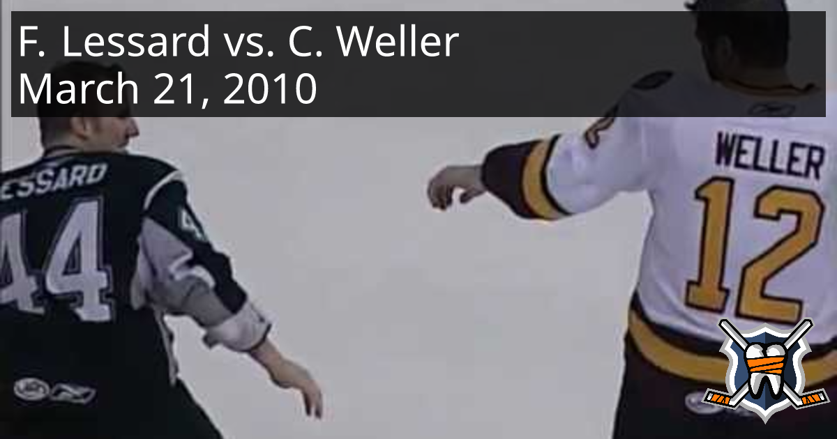 Francis Lessard vs. Craig Weller, March 21, 2010 - San Antonio Rampage ...