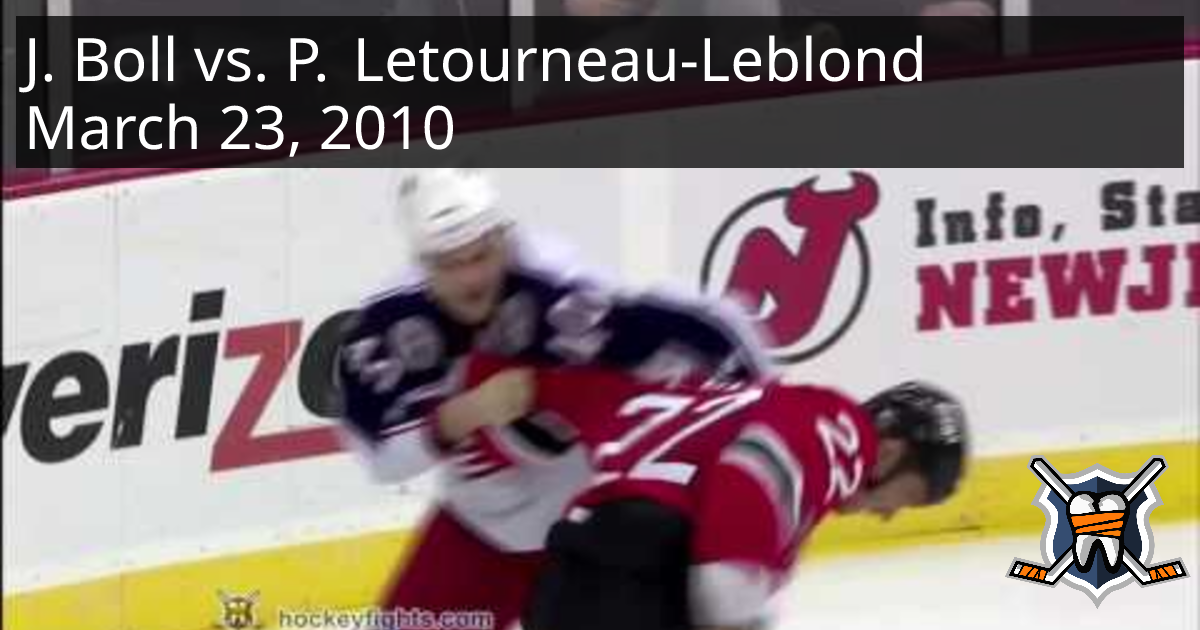 Jared Boll vs. Pierre-Luc Letourneau-Leblond, March 23, 2010 - Columbus ...