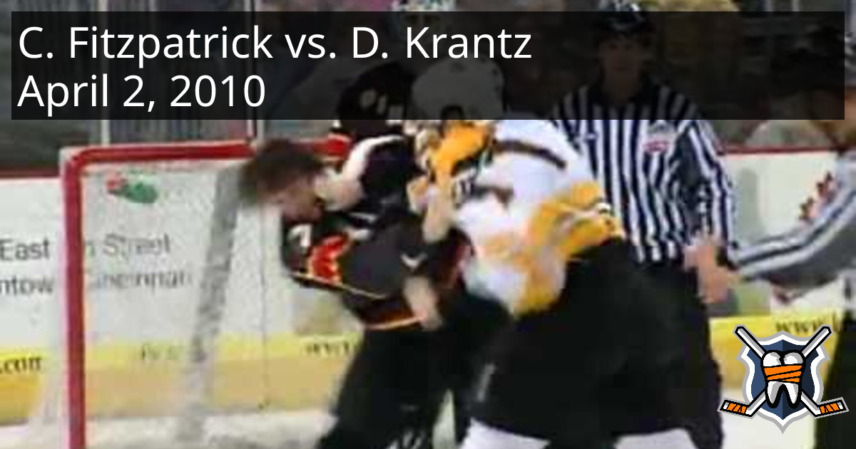 Chanse Fitzpatrick vs. Doug Krantz, April 2, 2010 - Johnstown Chiefs vs ...