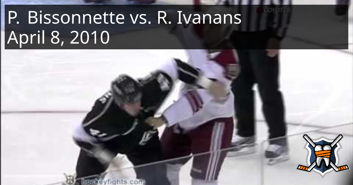 Paul Bissonnette vs. Raitis Ivanans, April 8, 2010 - Arizona Coyotes vs ...