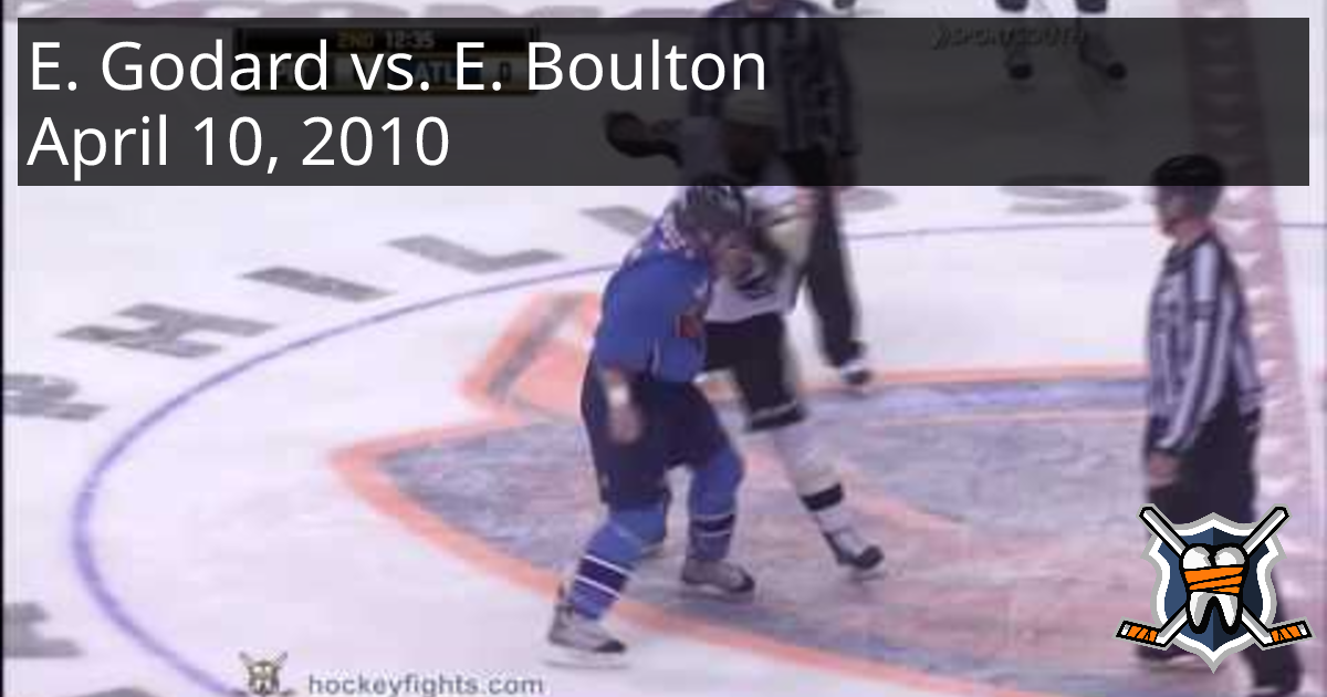 Eric Godard vs. Eric Boulton, April 10, 2010 - Pittsburgh Penguins vs ...