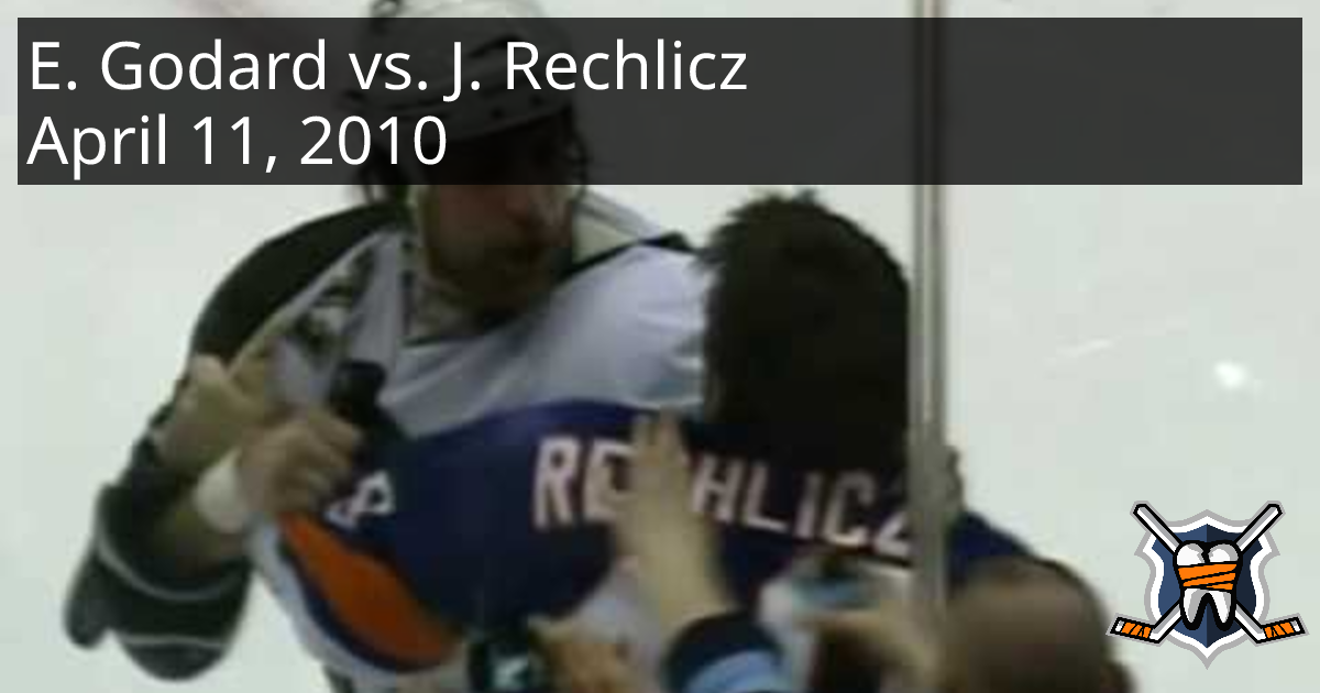 Eric Godard vs. Joel Rechlicz, April 11, 2010 - Pittsburgh Penguins vs ...
