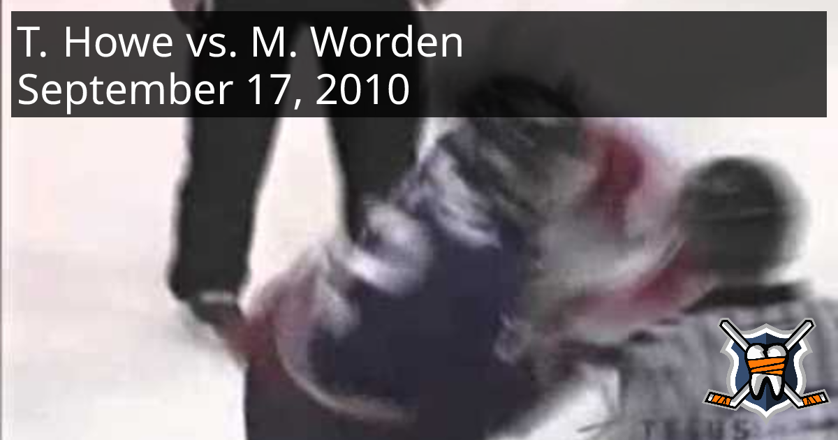Tyler Howe vs. Marshall Worden, September 17, 2010 - Moncton Wildcats ...