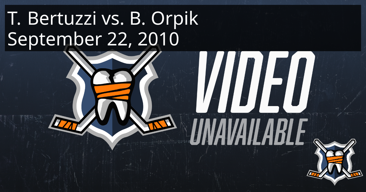 Todd Bertuzzi vs. Brooks Orpik, September 22, 2010 - Detroit Red Wings ...