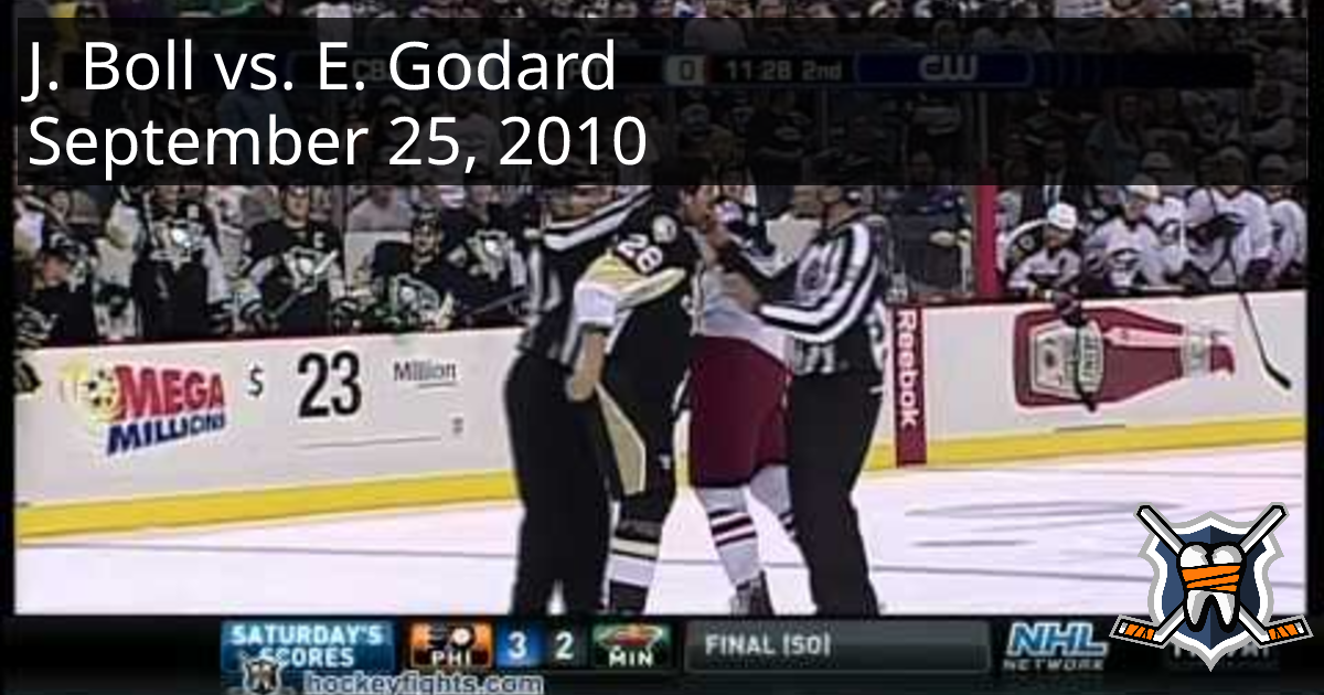 Jared Boll vs. Eric Godard, September 25, 2010 - Columbus Blue Jackets ...