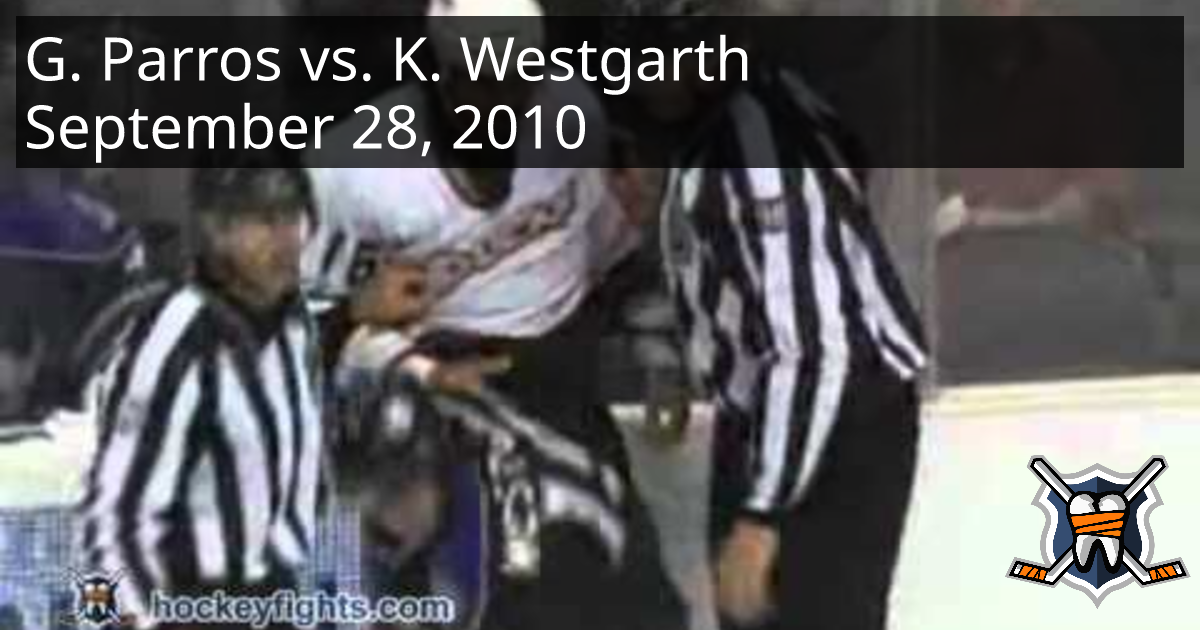 George Parros vs. Kevin Westgarth, September 28, 2010 - Anaheim Ducks ...