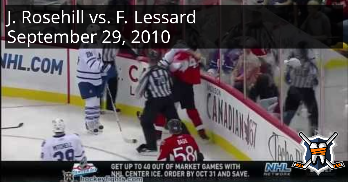Jay Rosehill vs. Francis Lessard, September 29, 2010 - Toronto Maple ...
