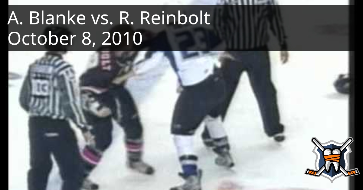 Andy Blanke vs. Riley Reinbolt, October 8, 2010 - Swift Current Broncos ...