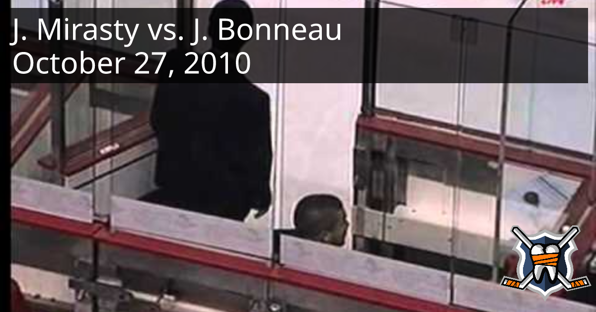 Jon Mirasty vs. Jimmy Bonneau, October 27, 2010 - Syracuse Crunch vs ...