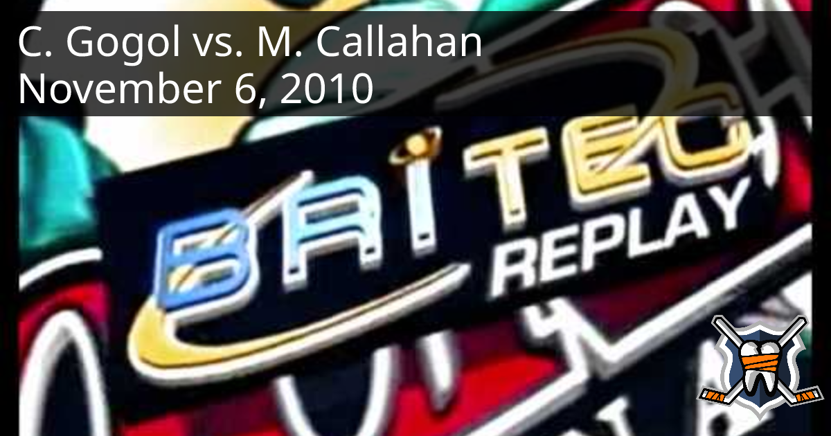 Curt Gogol vs. Mitchell Callahan, November 6, 2010 - Chilliwack Bruins ...