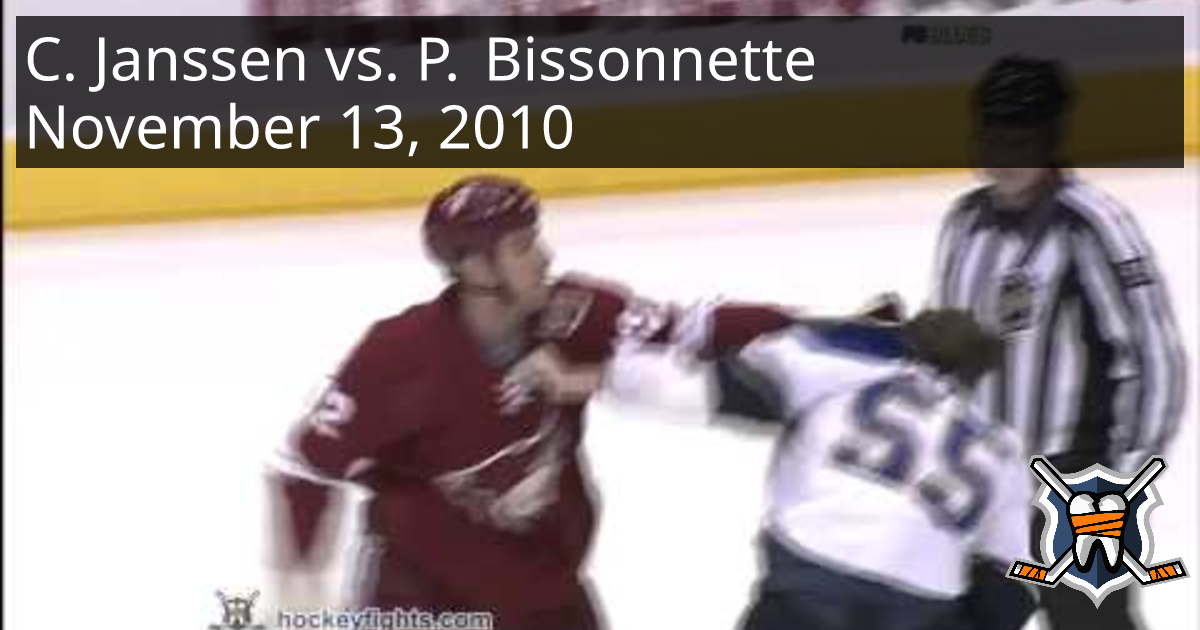 Cam Janssen vs. Paul Bissonnette, November 13, 2010 - St Louis Blues vs ...