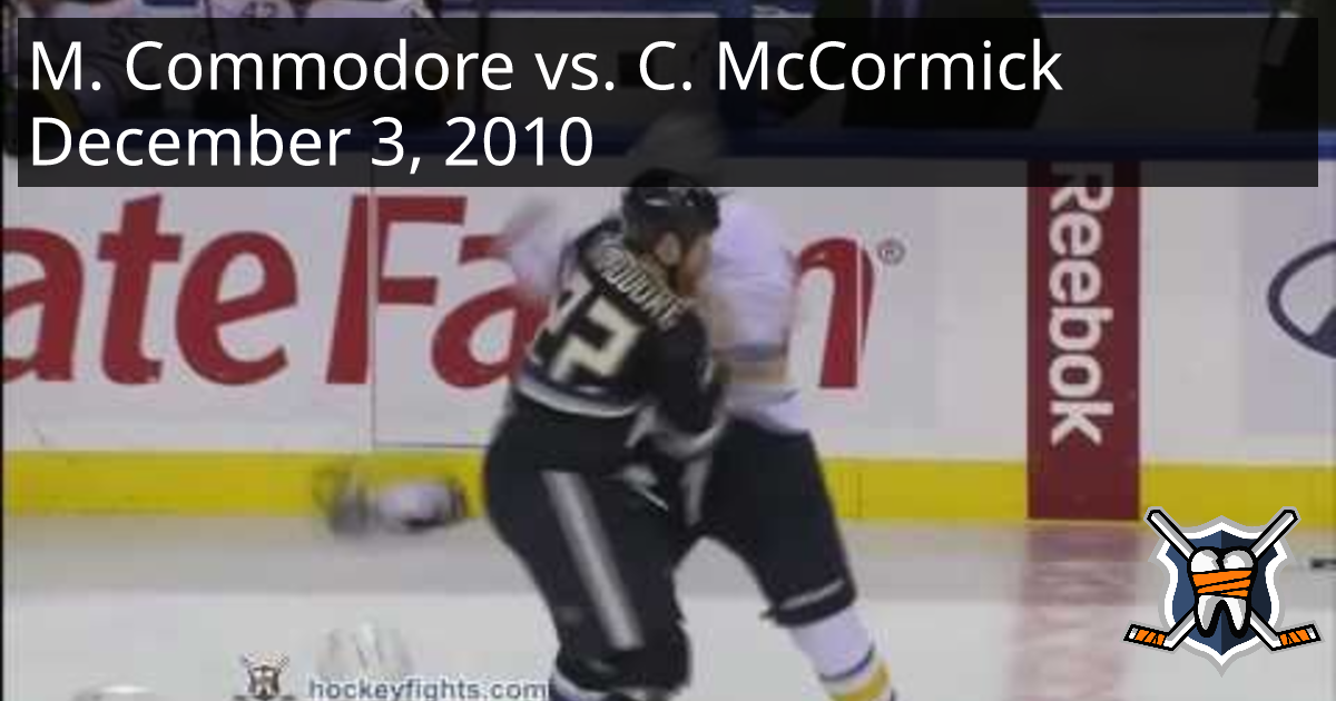 Mike Commodore vs. Cody McCormick, December 3, 2010 - Columbus Blue ...