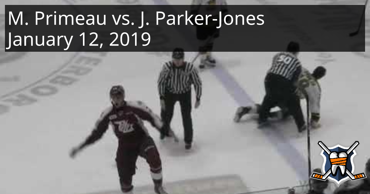 Mason Primeau vs. John Parker-Jones, January 12, 2019 - North Bay ...