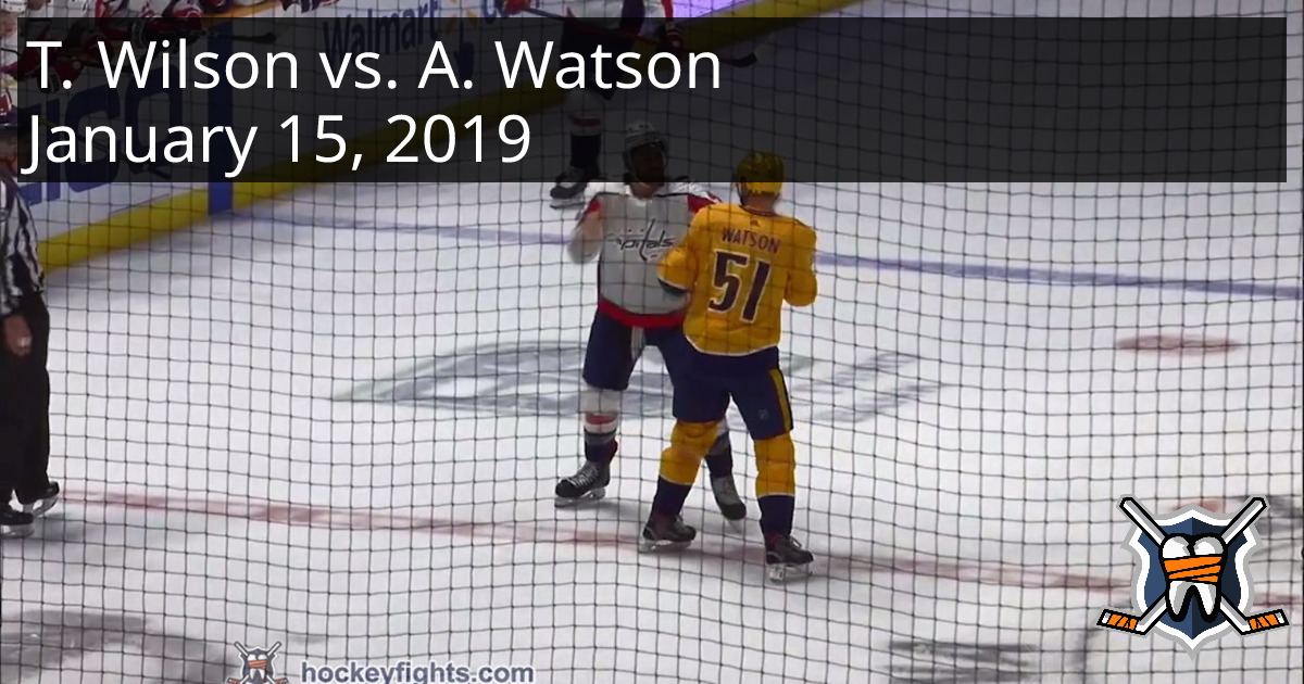 Tom Wilson vs. Austin Watson, January 15, 2019 - Washington Capitals vs ...