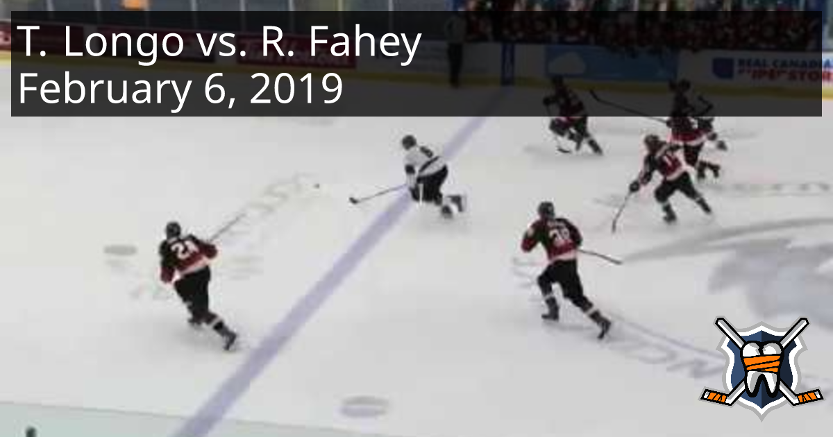Trevor Longo vs. River Fahey, February 6, 2019 - Medicine Hat Tigers vs ...