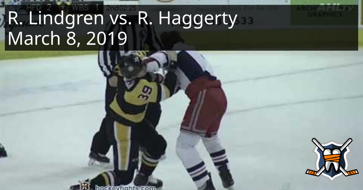 Ryan Lindgren vs. Ryan Haggerty, March 8, 2019 - Hartford Wolf Pack vs ...