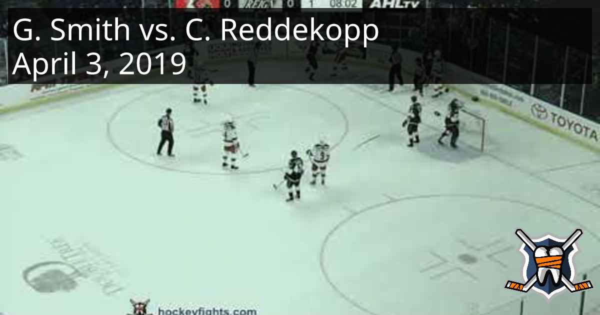 Givani Smith vs. Chaz Reddekopp, April 3, 2019 - Grand Rapids Griffins ...