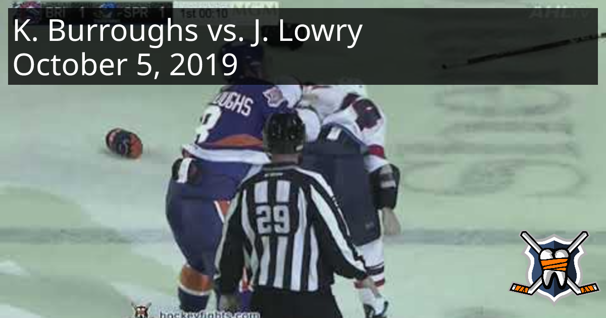 Kyle Burroughs vs. Joel Lowry, October 5, 2019 - Bridgeport Sound ...