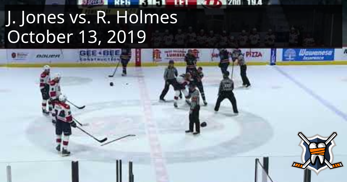 Jett Jones vs. Robert Holmes, October 13, 2019 - Lethbridge Hurricanes ...