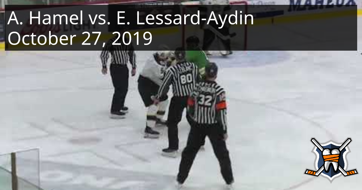 Anthony Hamel vs. Emil Lessard-Aydin, October 27, 2019 - Charlottetown ...