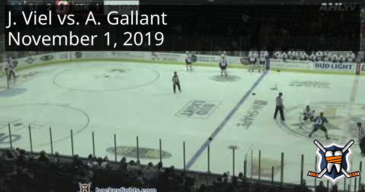 Jeffrey Viel vs. Alex Gallant, November 1, 2019 - San Jose Barracuda vs ...