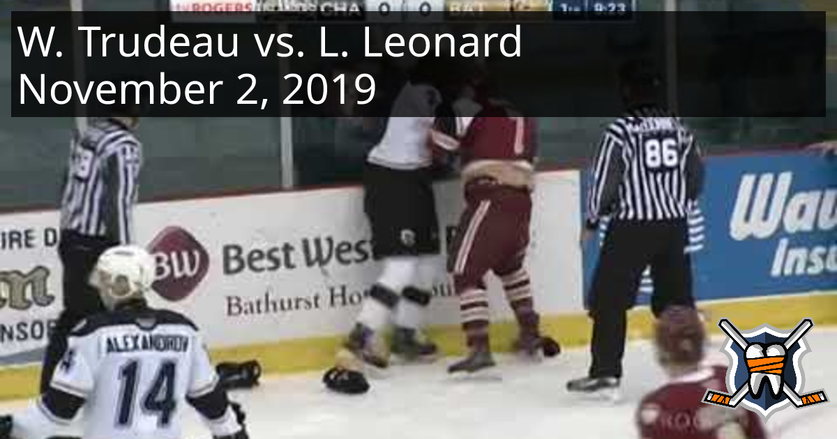 William Trudeau vs. Liam Leonard, November 2, 2019 - Charlottetown ...