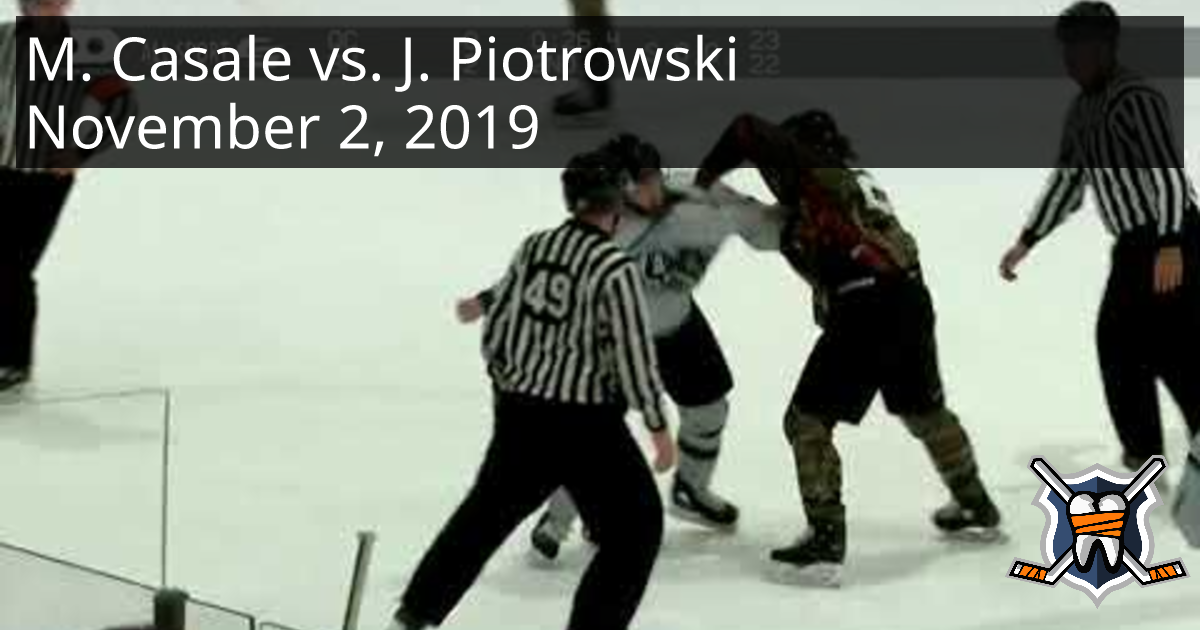 Michael Casale vs. JM Piotrowski, November 2, 2019 - Quad City Storm vs ...