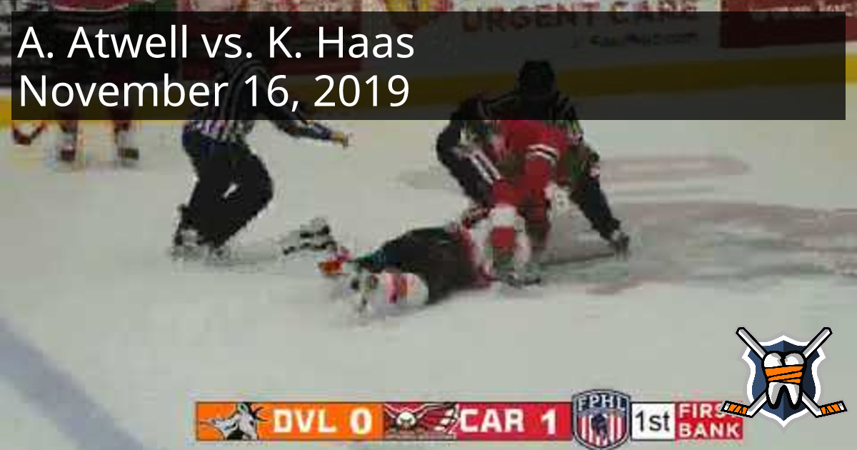 Aaron Atwell vs. Konner Haas, November 16, 2019 - Danville Dashers vs ...