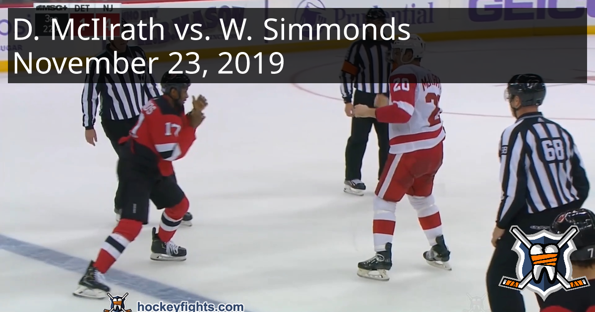 Dylan McIlrath vs. Wayne Simmonds, November 23, 2019 - Detroit Red ...