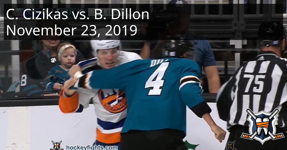 Casey Cizikas vs. Brenden Dillon, November 23, 2019 - New York ...