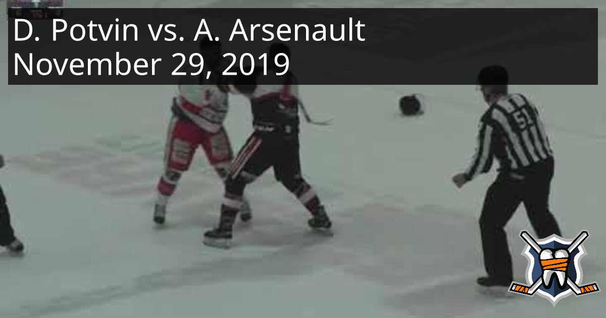 Dany Potvin vs. Antoine Arsenault, November 29, 2019 - Éperviers de ...