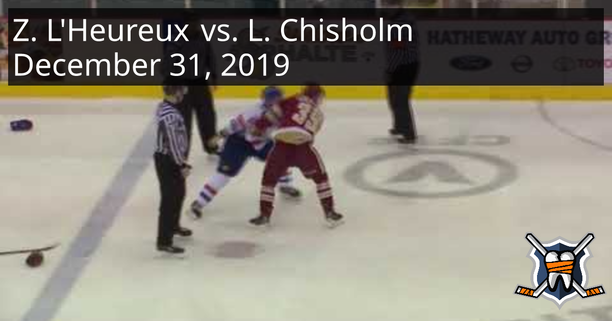 Zachary L'Heureux vs. Logan Chisholm, December 31, 2019 - Moncton ...