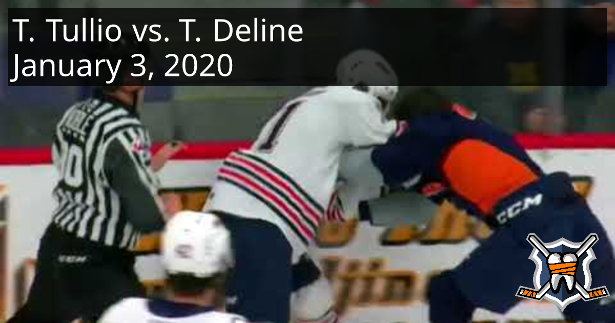 Tyler Tullio vs. Tyler Deline, January 3, 2020 - Oshawa Generals vs ...