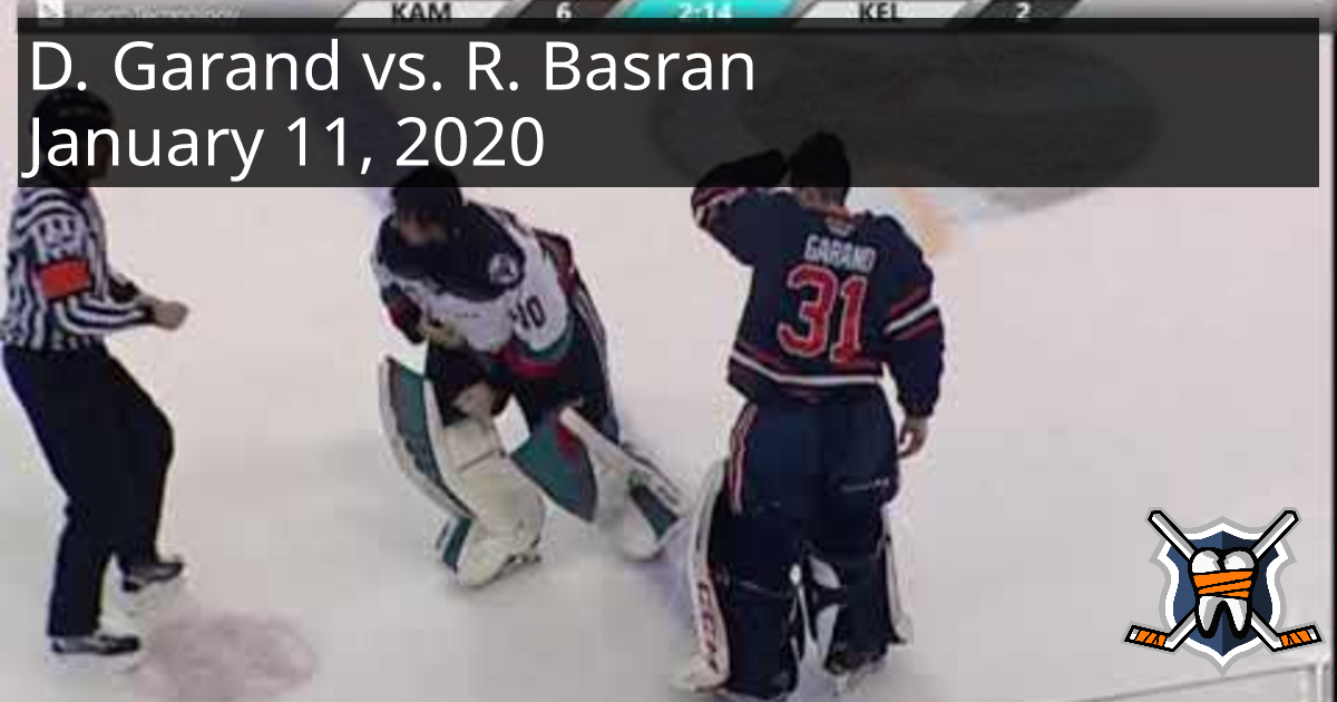 Dylan Garand vs. Roman Basran, January 11, 2020 - Kamloops Blazers vs ...