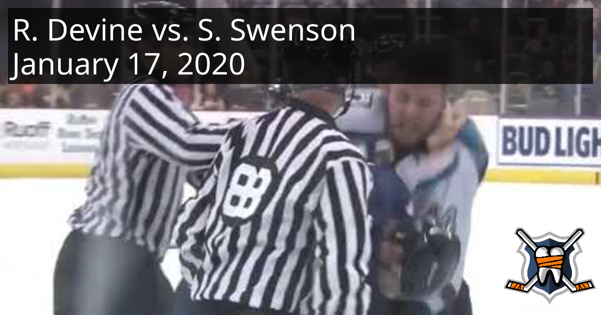 Ryan Devine vs. Seth Swenson, January 17, 2020 - Quad City Storm vs ...