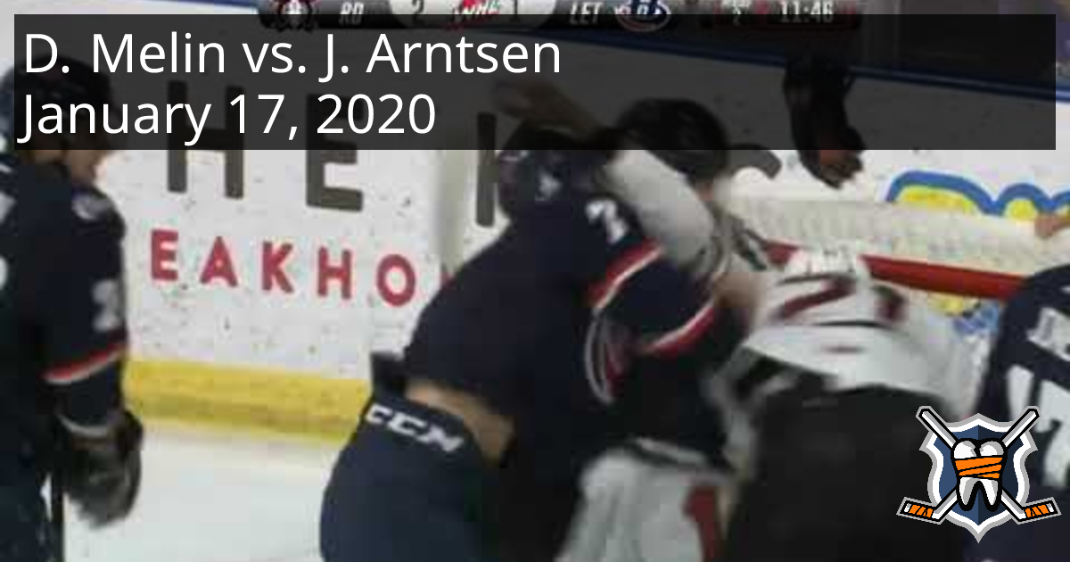 Dallon Melin vs. Joe Arntsen, January 17, 2020 - Red Deer Rebels vs ...