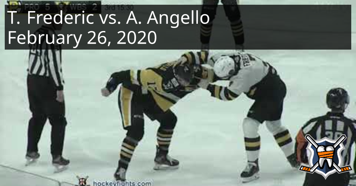 Trent Frederic vs. Anthony Angello, February 26, 2020 - Providence ...