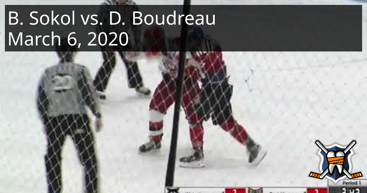 Bobby Sokol vs. Deric Boudreau, March 6, 2020 - Port Huron Prowlers vs ...