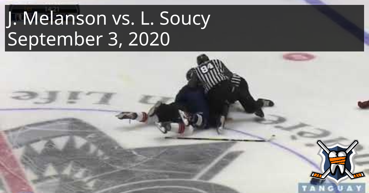 Jacob Melanson vs. Ludovic Soucy, September 3, 2020 - Québec Remparts ...