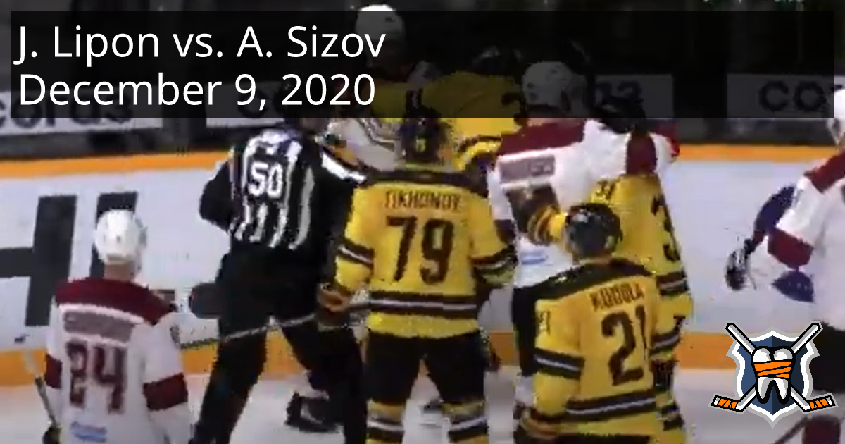 JC Lipon vs. Anton Sizov, December 9, 2020 - Dinamo Riga vs. Severstal ...