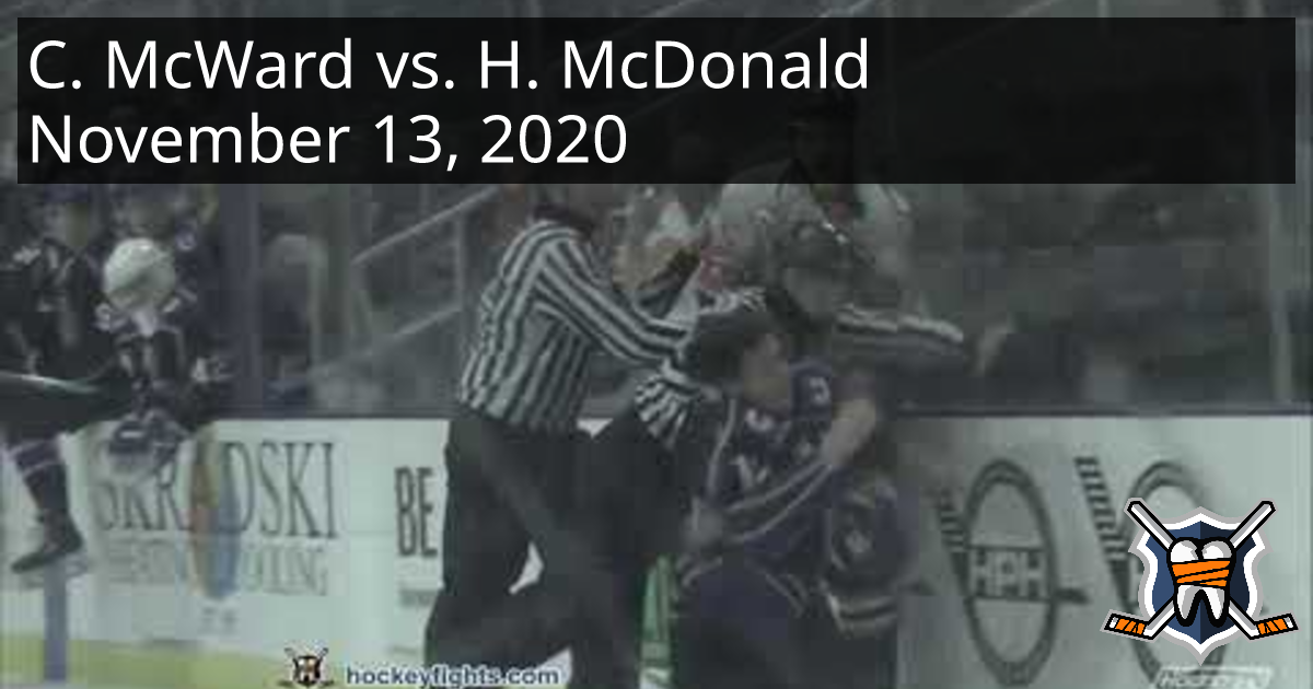 Cole McWard vs. Hunter McDonald, November 13, 2020 - Tri-City Storm vs ...