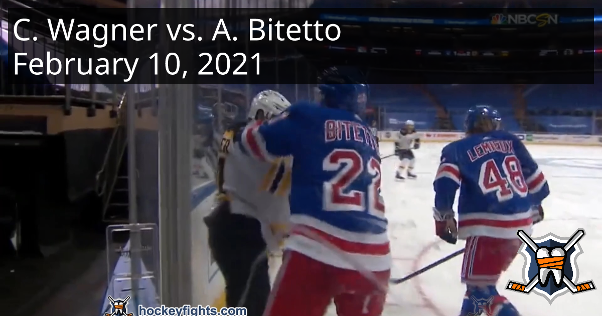 Chris Wagner vs. Anthony Bitetto, February 10, 2021 - Boston Bruins vs ...