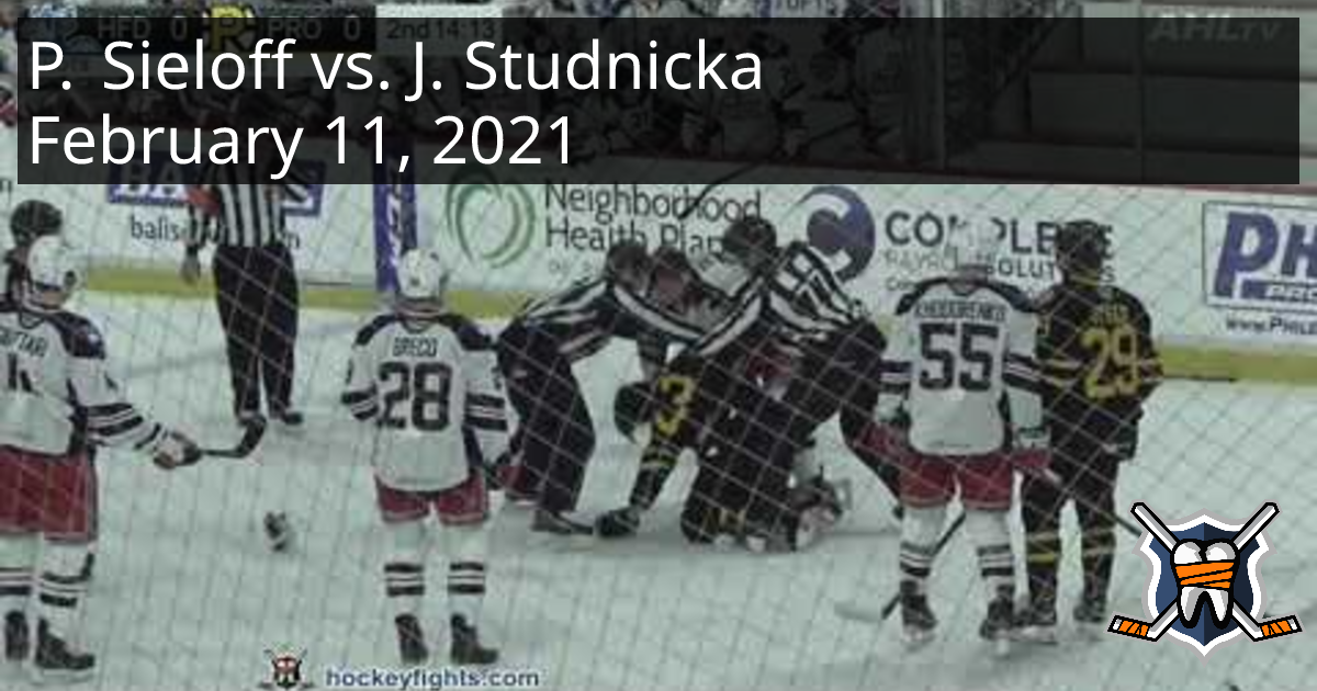Patrick Sieloff vs. Jack Studnicka, February 11, 2021 - Hartford Wolf ...