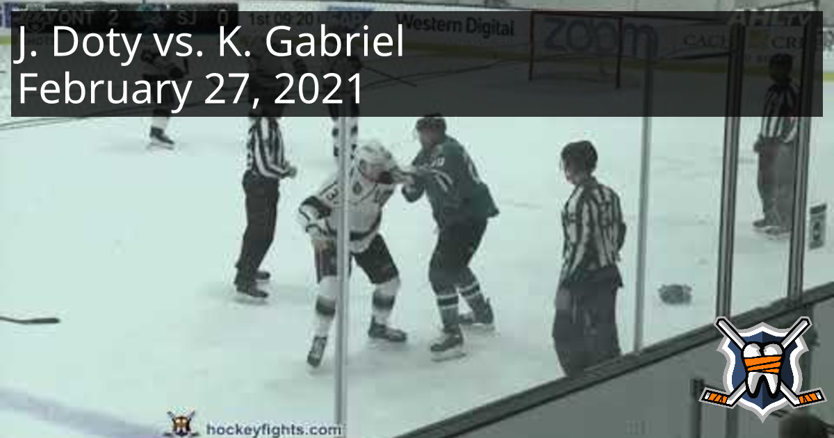 Jacob Doty vs. Kurtis Gabriel, February 27, 2021 - Ontario Reign vs ...