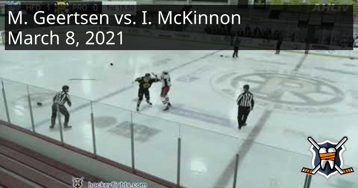 Mason Geertsen vs. Ian McKinnon, March 8, 2021 - Hartford Wolf Pack vs ...