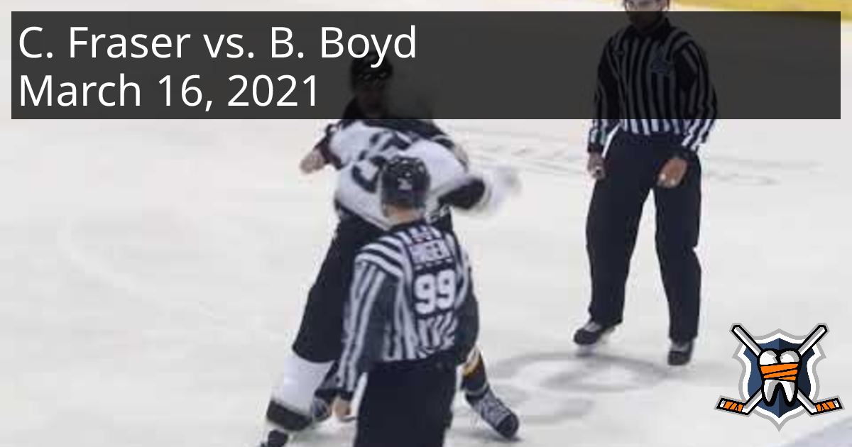 Cole Fraser vs. Ben Boyd, March 16, 2021 - Cape Breton Eagles vs ...