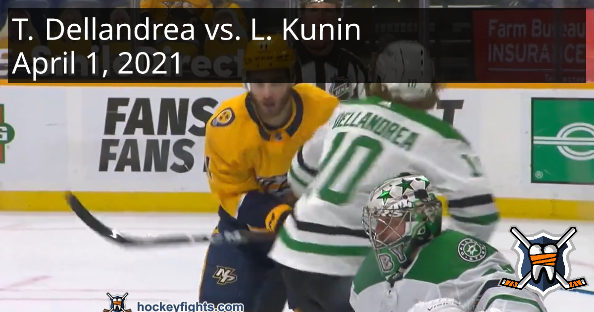 Ty Dellandrea vs. Luke Kunin, April 1, 2021 - Dallas Stars vs ...