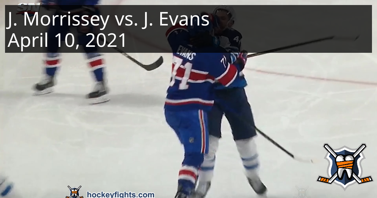 Josh Morrissey vs. Jake Evans, April 10, 2021 - Winnipeg Jets vs ...