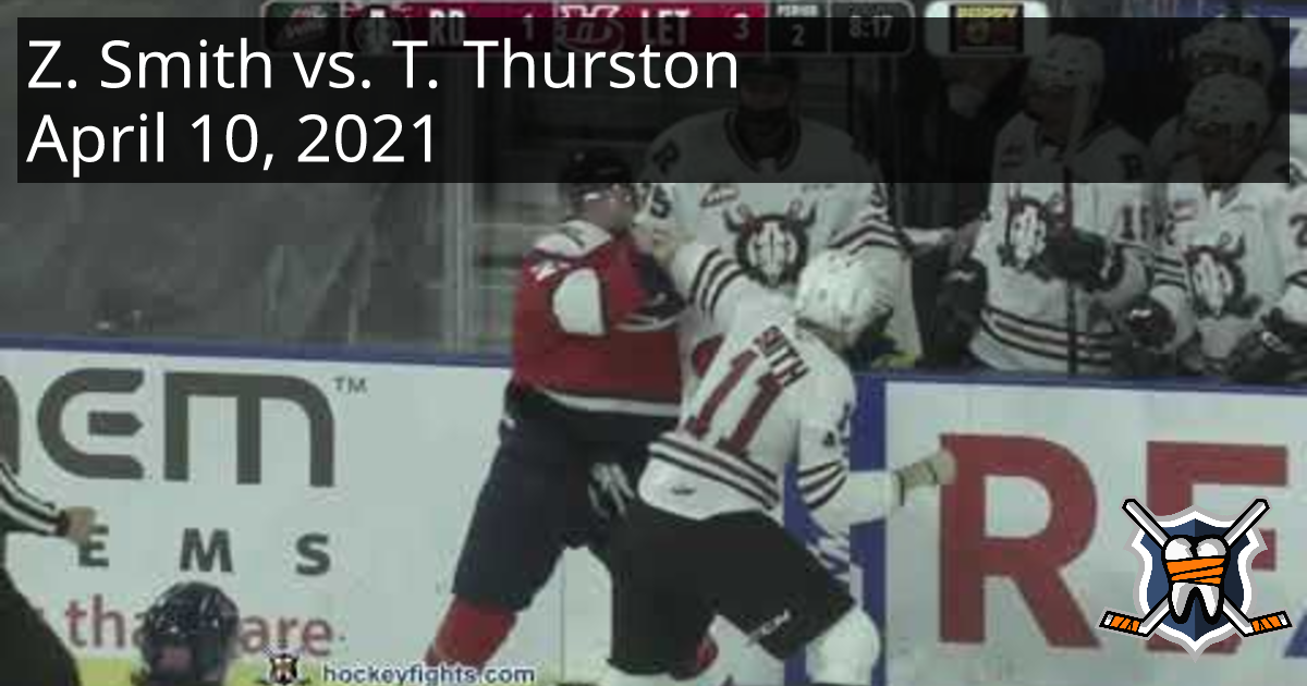 Zak Smith vs. Trevor Thurston, April 10, 2021 - Red Deer Rebels vs ...